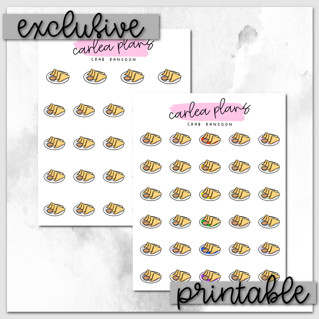 Crab Rangoon Icons | Printable Icons – CarleaPlans