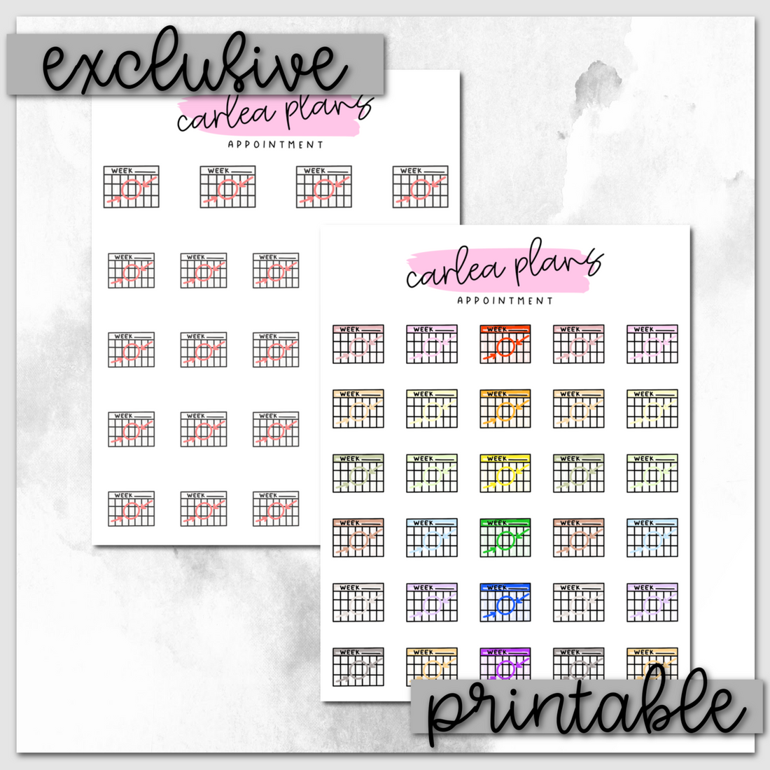 Appointment Icons | Printable Icons – CarleaPlans