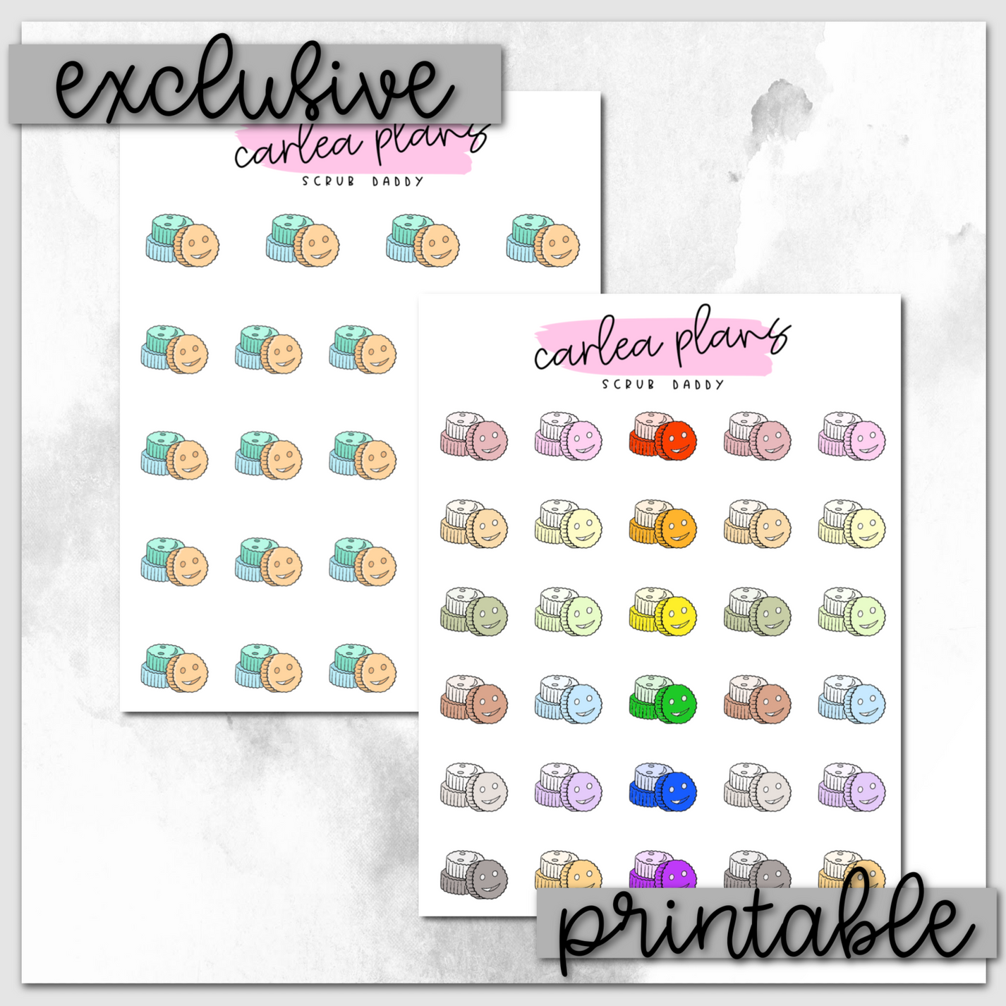 Scrub Daddy Icons | Printable Icons – CarleaPlans