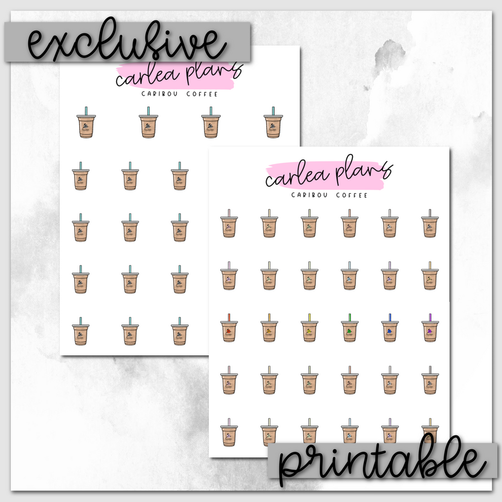 Caribou Coffee Icons | Printable Icons – CarleaPlans