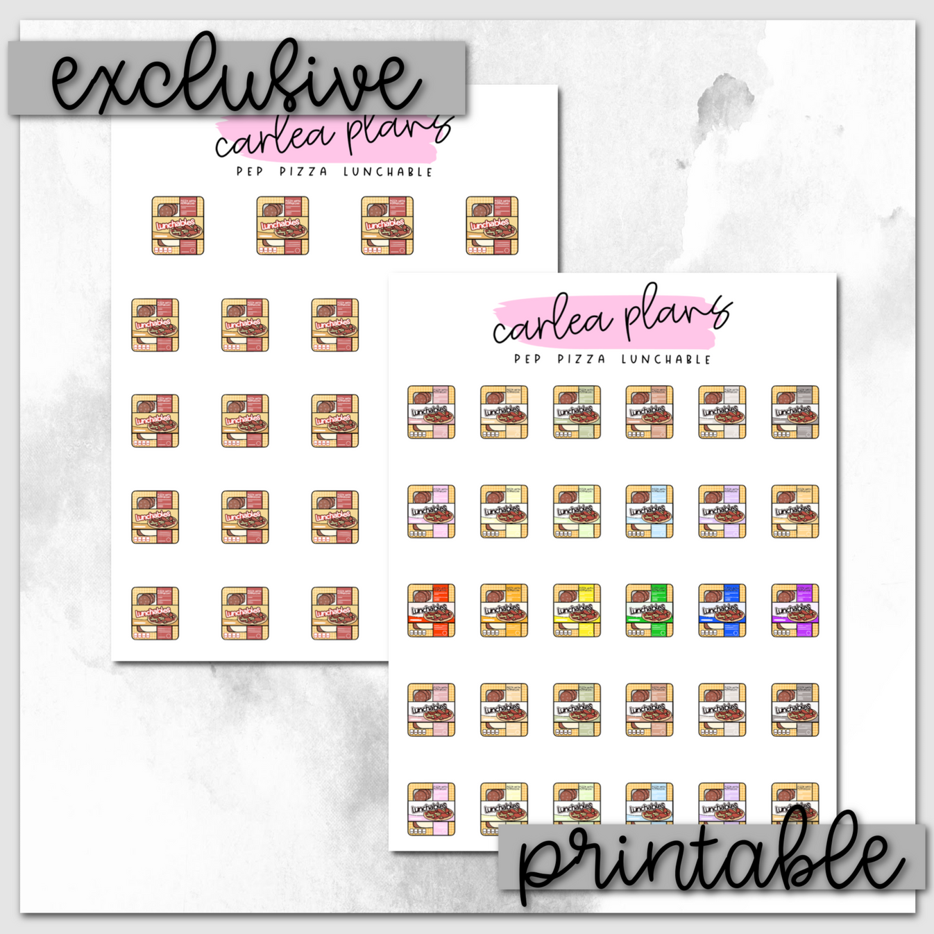 Pepperoni Pizza Lunchable Icons | Printable Icons – CarleaPlans