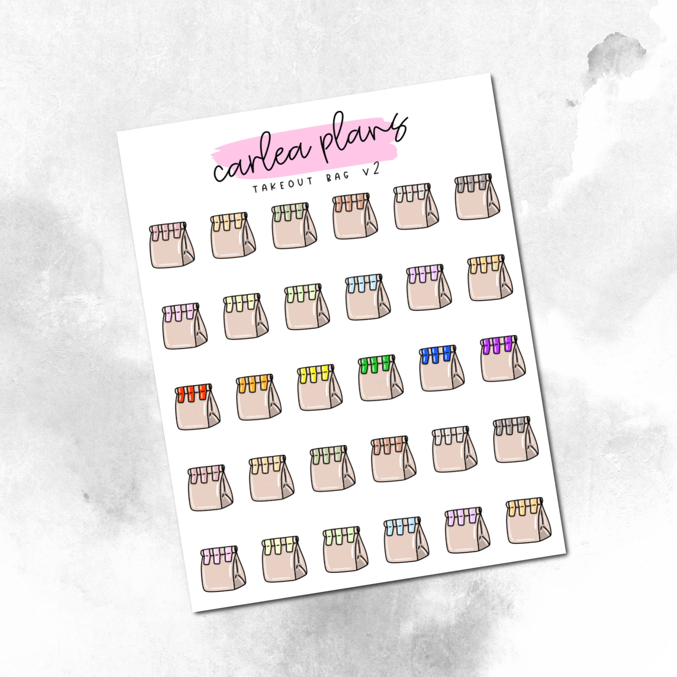 Takeout Bag v2 Icons – CarleaPlans